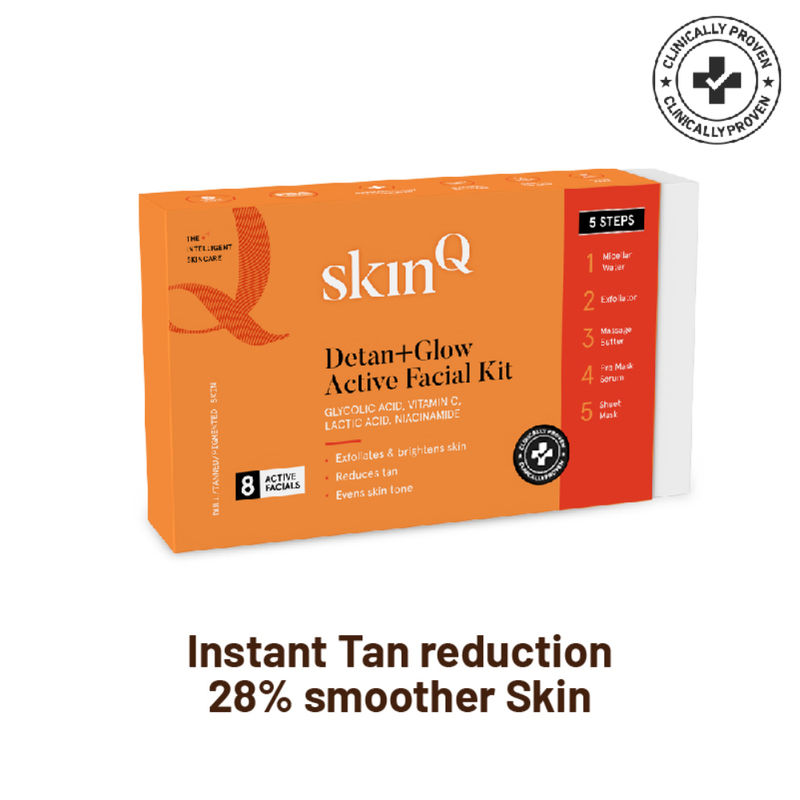 Buy SkinQ Glow / Detan DIY Active Facial Kit - Single Use Online