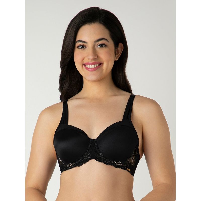 Buy Amante Glam Lace Padded Wired Balconette Bra Online