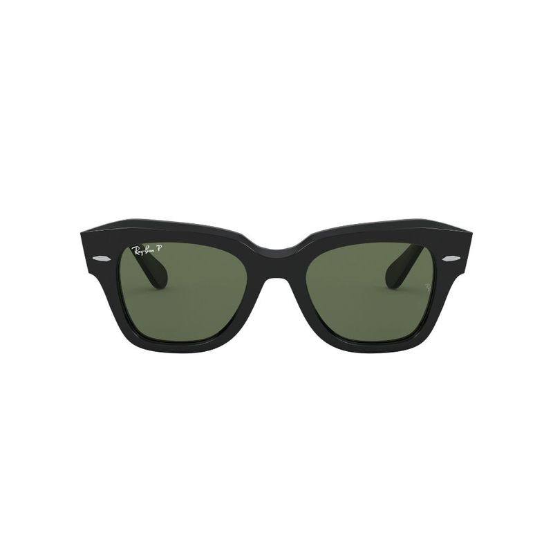Buy Ray-Ban 0RB2186 Dark Green Polarized Icons Square Sunglasses (49 mm ...