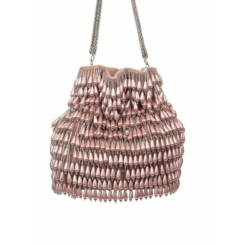 Buy SG By Sonia Gulrajani Pink Perla Potli Bag Online
