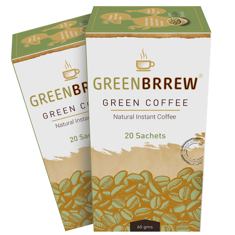 Buy Greenbrrew Decaffeinated Natural Instant Green Coffee (Pack Of 2 ...
