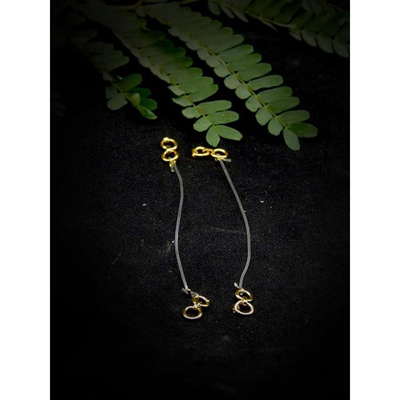 Buy Accessher Gold Plated & Brass and American Diamond Earring Support ...