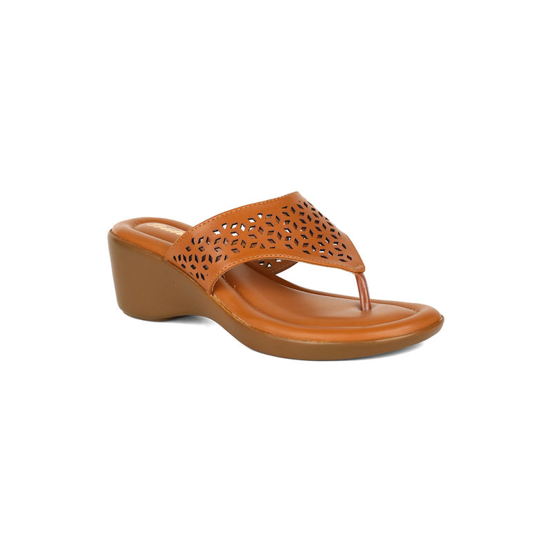 Buy Bata Detail Pattern Tan Heels Online