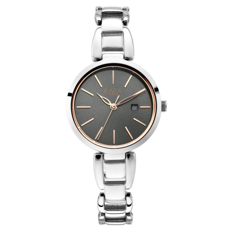 Buy Titan 2642SM01 Grey Dial Analog Watch For Women Online