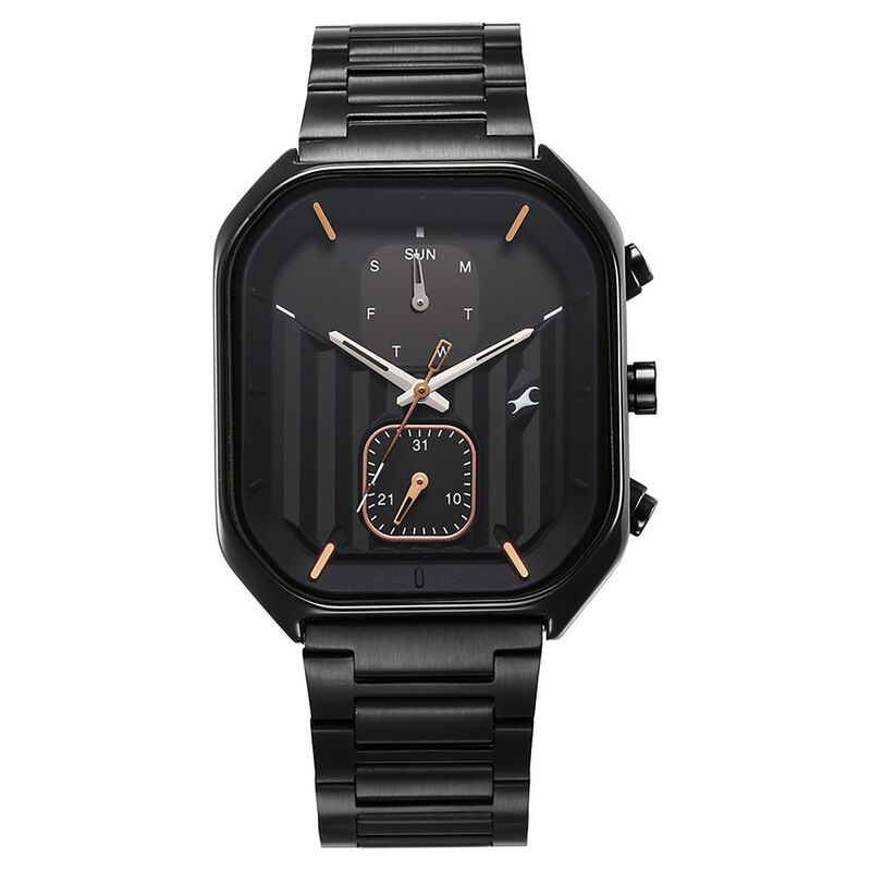 Buy Fastrack Men Black Square Dial Analog Watch - 3270NM01 Online