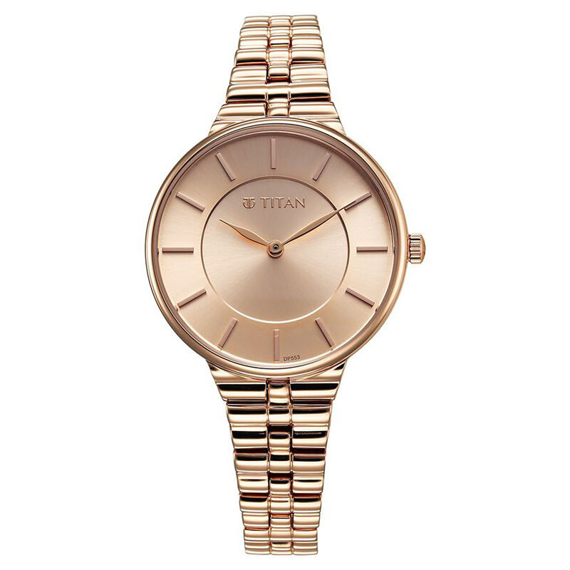Buy Titan Women Rose Gold Round Dial Analog Watch - 95245WM01 Online