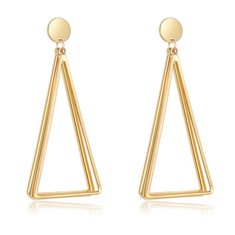Jewels Galaxy Gold-Plated Handcrafted Triangular Drop Earrings: Buy Jewels Galaxy Gold-Plated ...