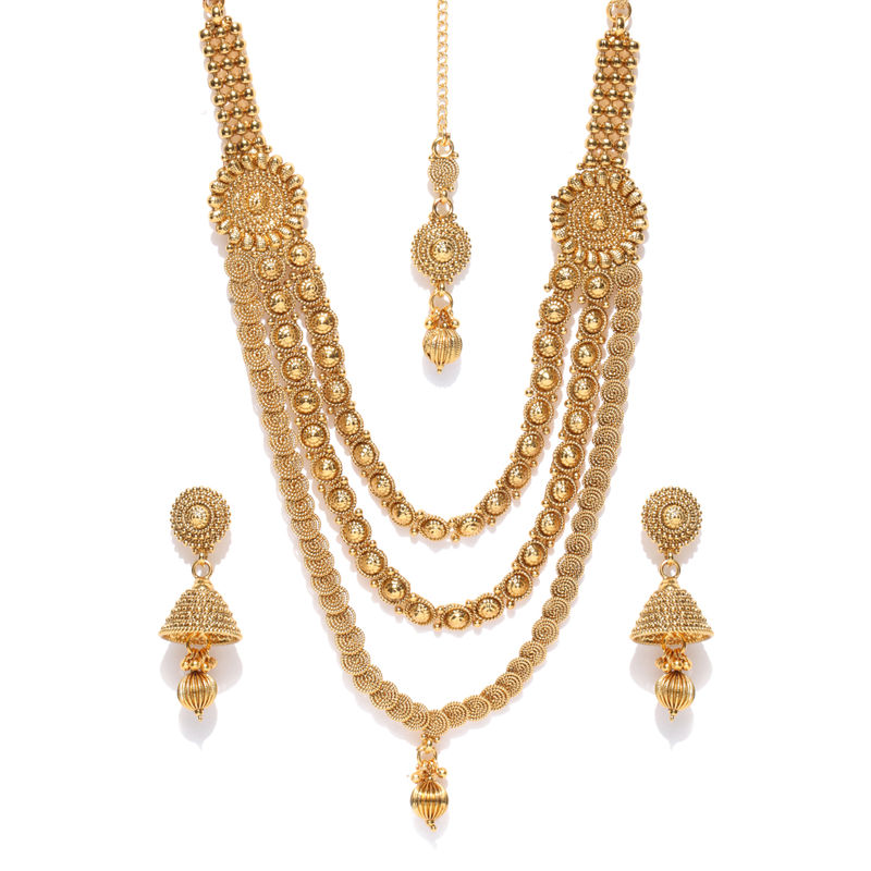 Buy Jewels Galaxy Gold-Toned Jewellery Set Online