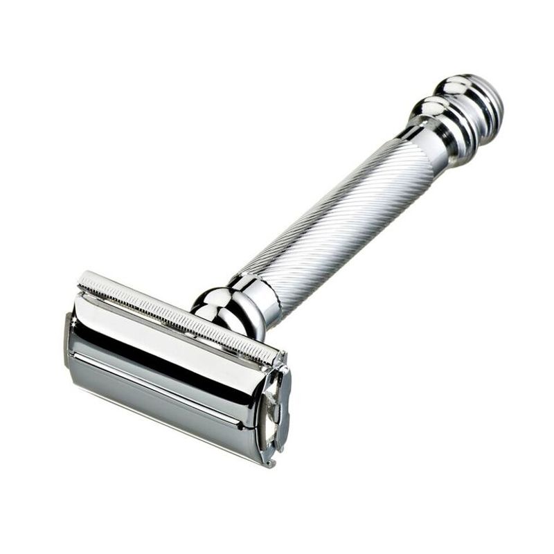 Buy Kent KDSR2 Premium Chrome Body Spiral Twist-To-Open Razor Online