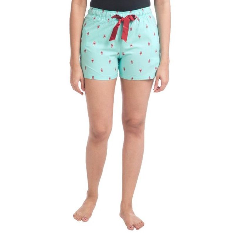 Buy Nite Flite Funky Print Cotton Lounge Shorts - Blue Online