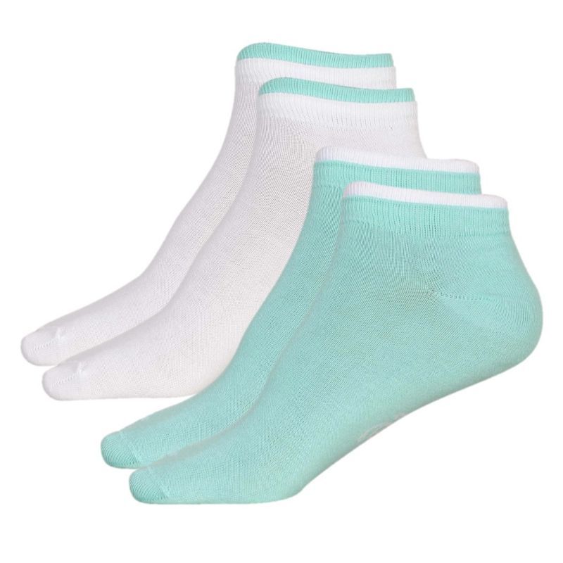 Buy Jockey White & Blue Radiance Women Low Ankle Socks Pack of 2 Pairs ...