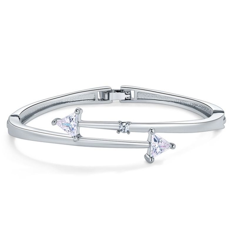 Buy Jewels Galaxy Silver-Plated Stone-Studded Handcrafted Bangle-Style ...