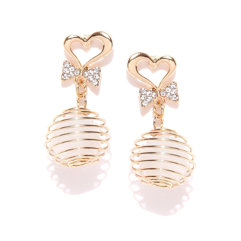 Jewels Galaxy Gold-Plated Stone-Studded Handcrafted Drop Earrings: Buy ...