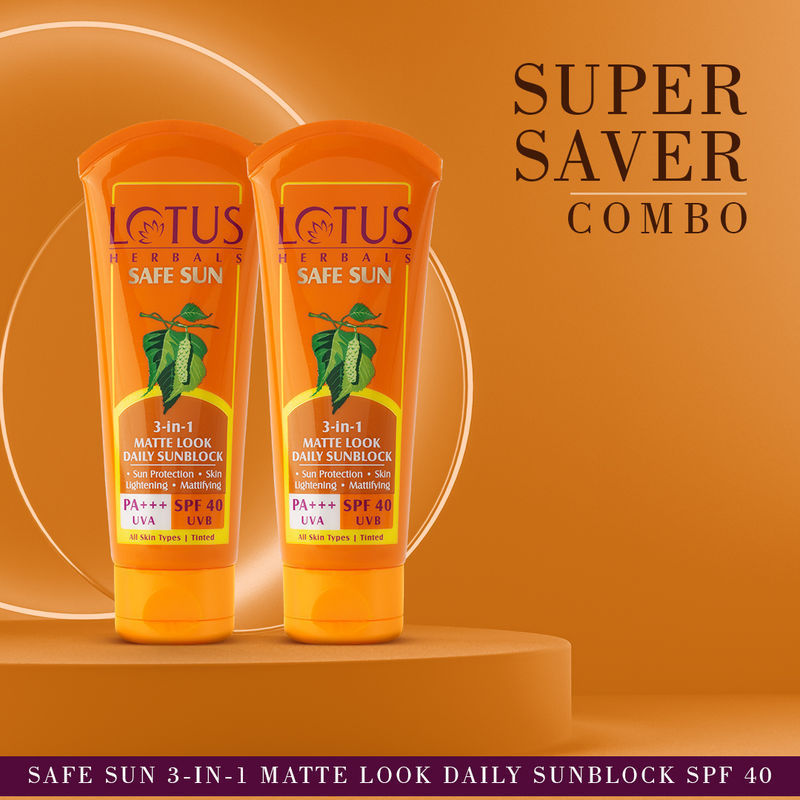 Buy Lotus Safe Sun Tinted MatteLook Super Saver Combo Online