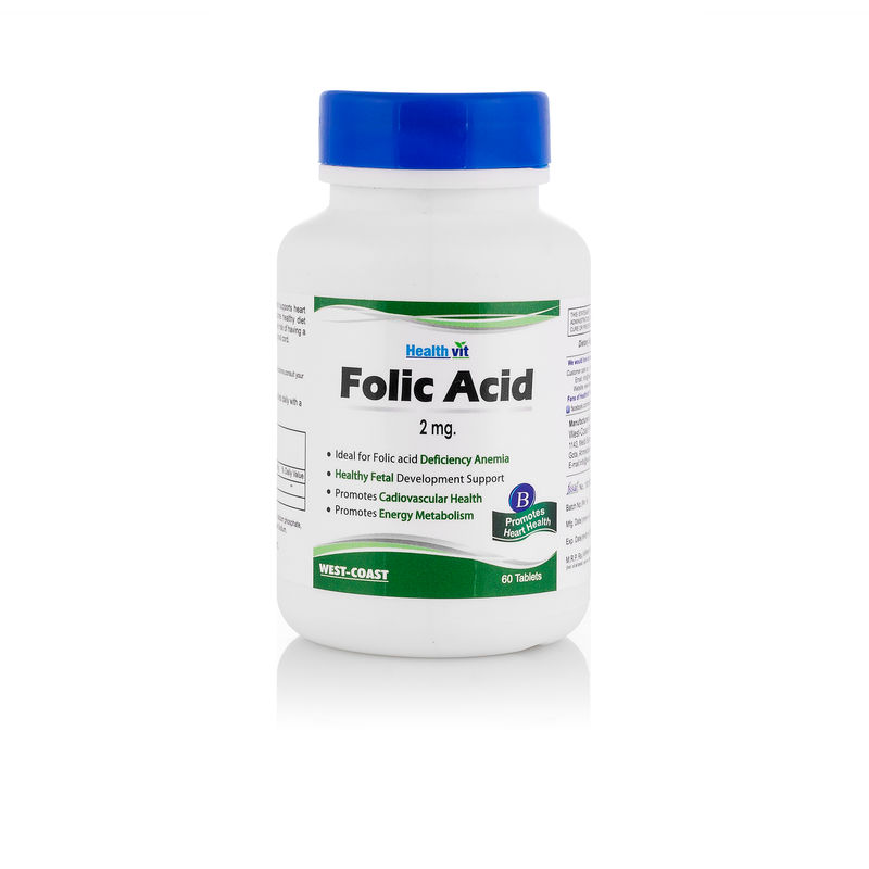 Buy HealthVit Folic Acid 2 Mg 60 Tablets Online