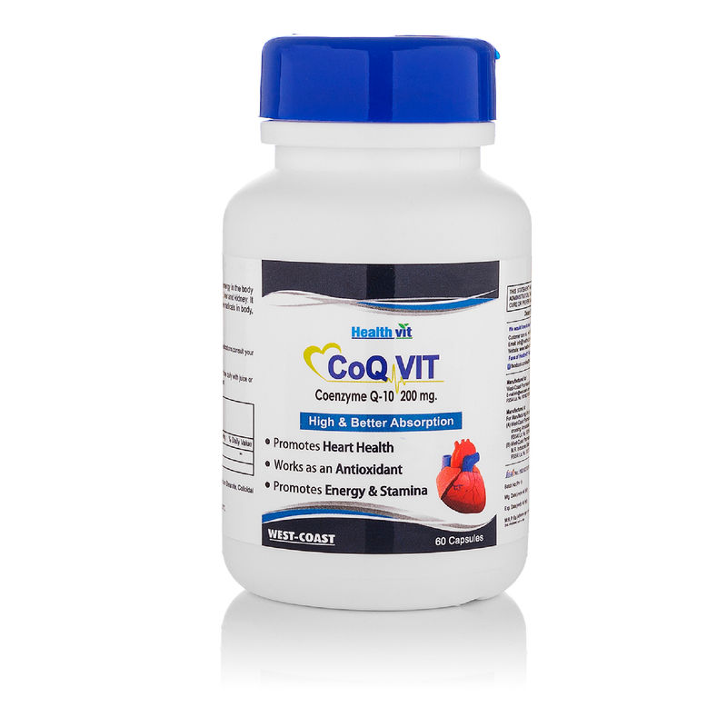 Healthvit CoQ-Vit Coenzyme Q-10 200mg 60 capsules: Buy Healthvit CoQ ...
