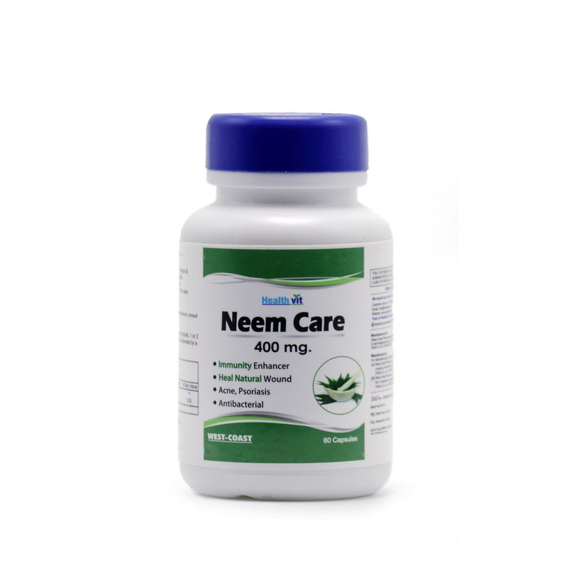 Buy HealthVit Nim Care Neem Powder 400mg Capsules (Pack Of 2) Online