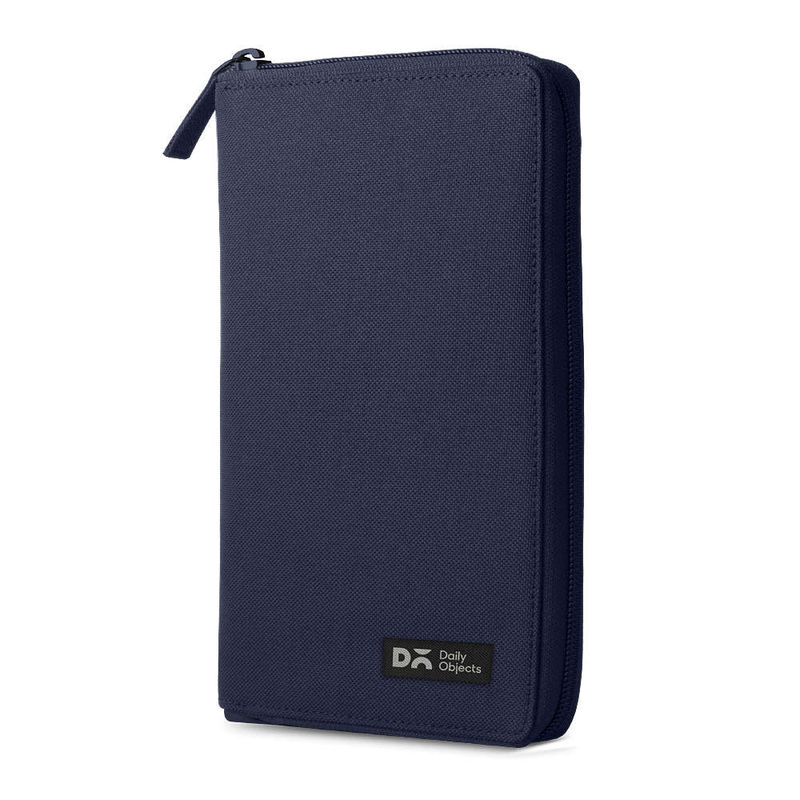 Buy DailyObjects Blue Ballistic Nylon Organizer Passport Wallet Online