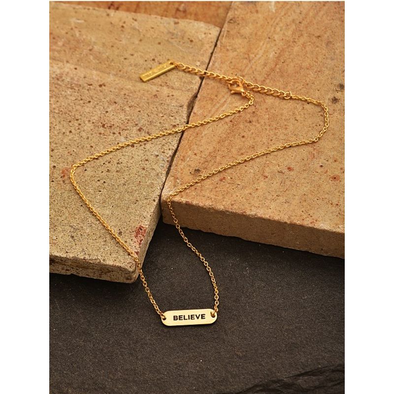 Buy Pipa Bella by Nykaa Fashion 18K Gold Plated Believe Rounded Karma ...