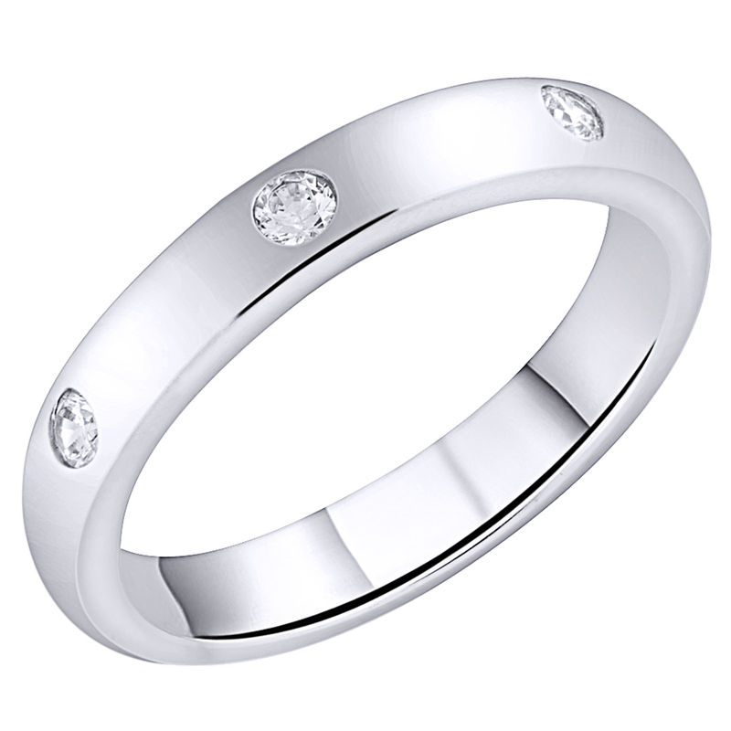 Buy Peora Studded Elegance 925 Sterling Silver Rhodium Plating Cz Ring ...