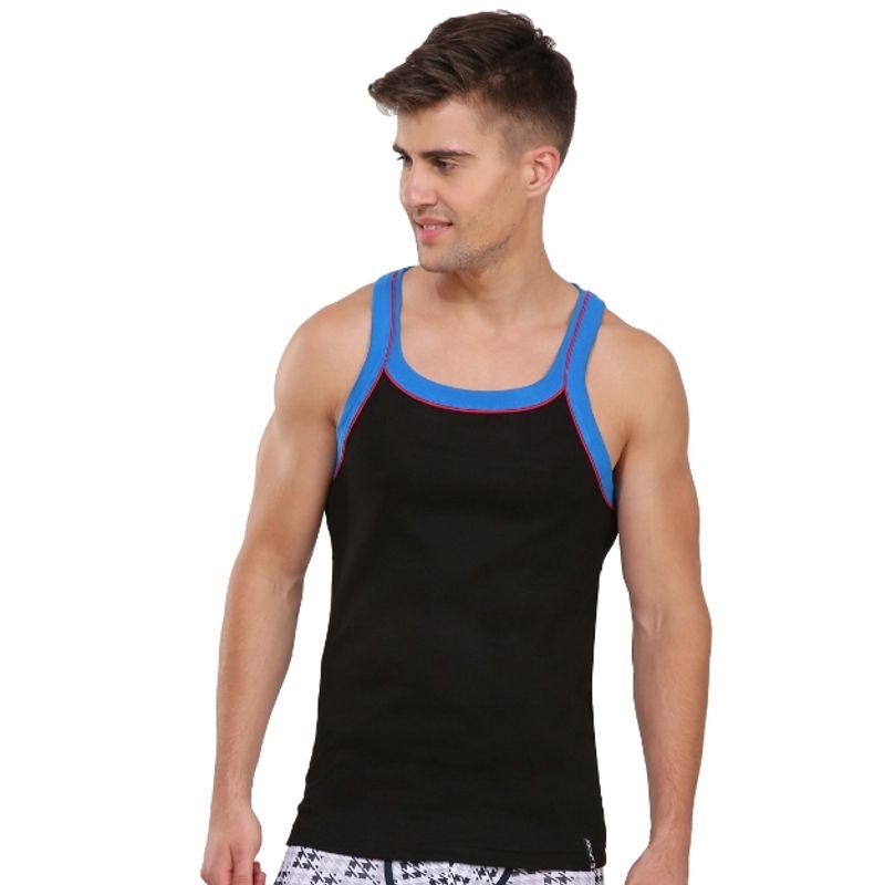 Jockey Black & Neon Blue Vest 1: Buy Jockey Black & Neon Blue Vest 1 ...