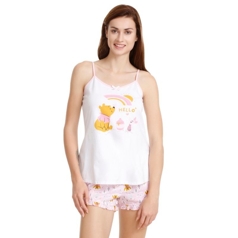 Buy Zivame x Disney Winne The Pooh Top And Shorts Set - Pink And Print ...