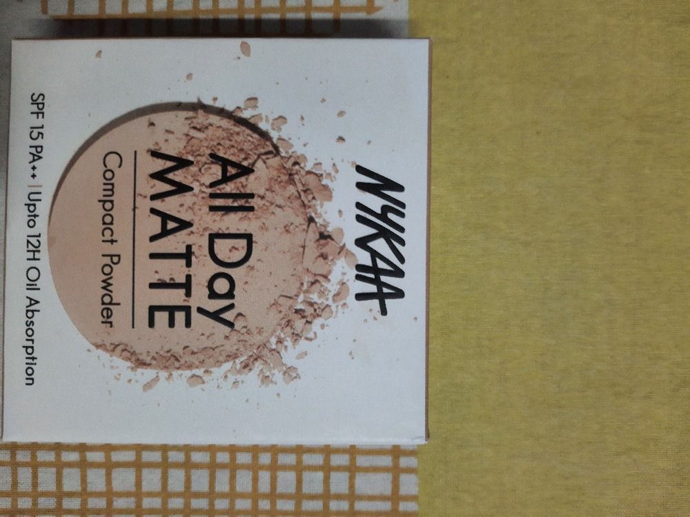 Nykaa All Day Matte 12Hr Oil Control Face Compact Powder With SPF 15 PA ...