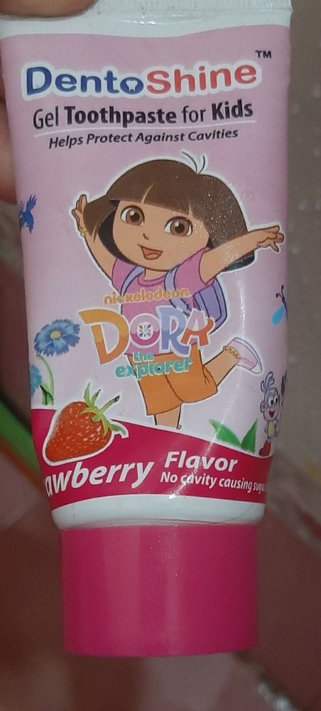 Dentoshine Gel Toothpaste Strawberry Flavor (dora) For Kids: Buy ...