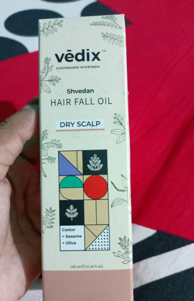 Vedix Hair Fall Oil With Castor + Sesame + Olive - Dry Scalp - Shvedan ...