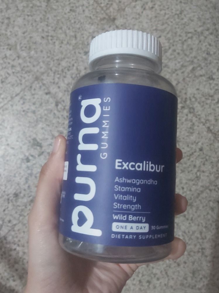 Purna Gummies Ashwagandha Wild Berry Flavour Gummies to Decrease Stress, 30 Day Pack: Buy Purna ...