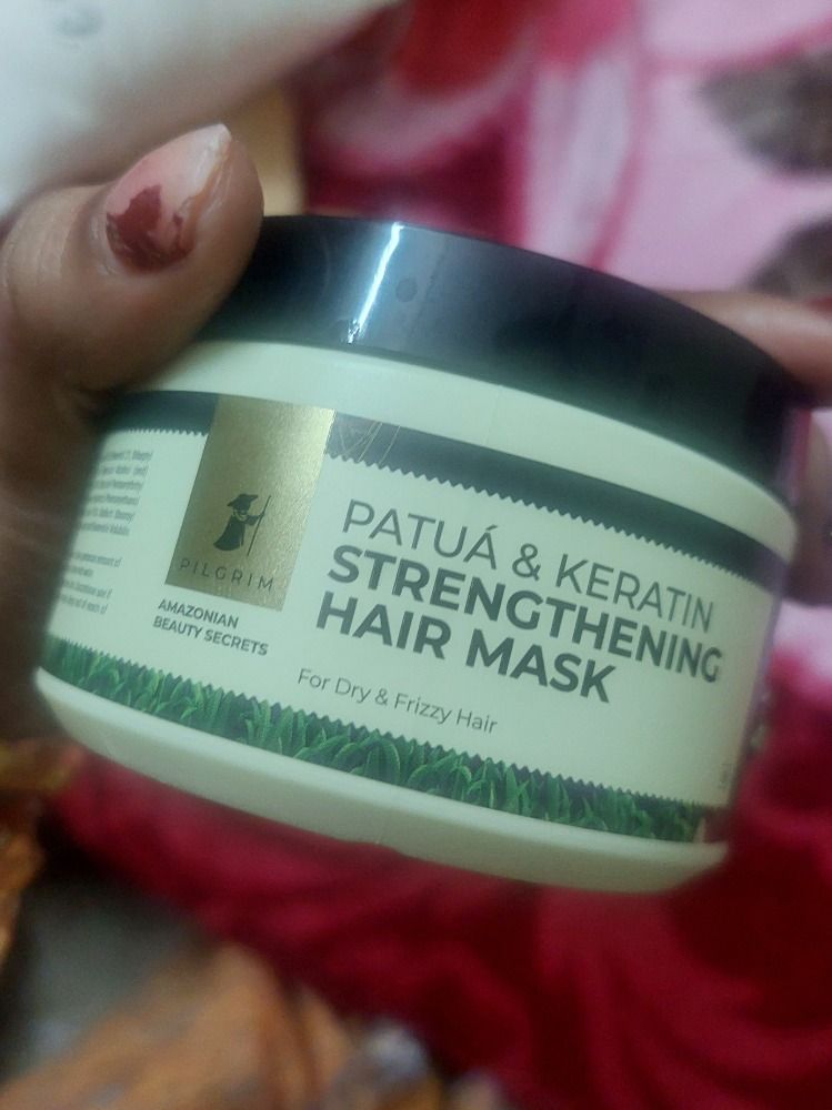 Pilgrim Patua & Keratin Strengthening Hair Mask for Dry & Frizzy Hair ...