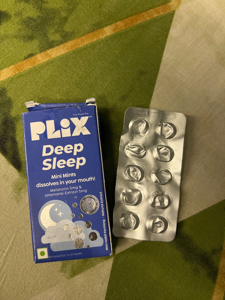 PLIX Deep Sleep with Melatonin, Oral Dissolving 30 Mini Mints for ...